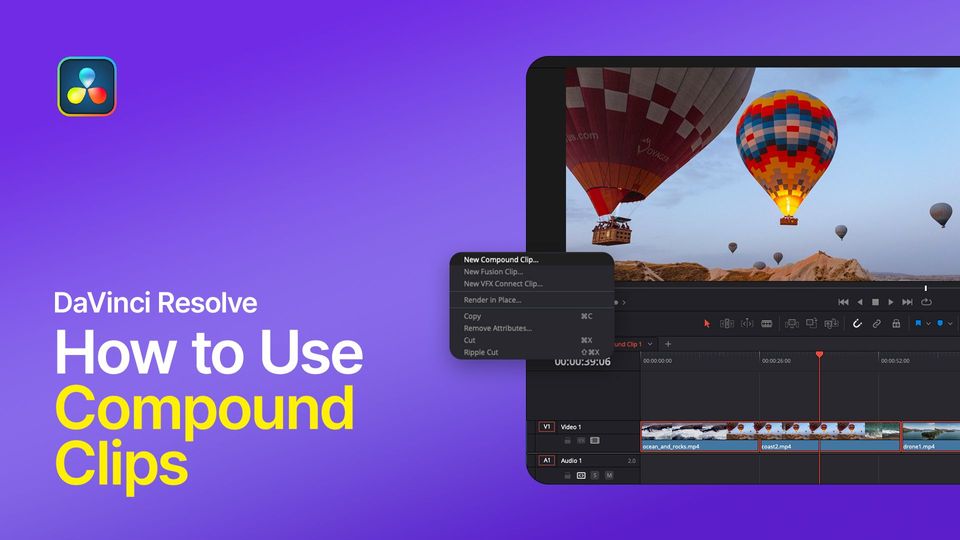 EasyEdit | How to Use Compound Clips in DaVinci Resolve