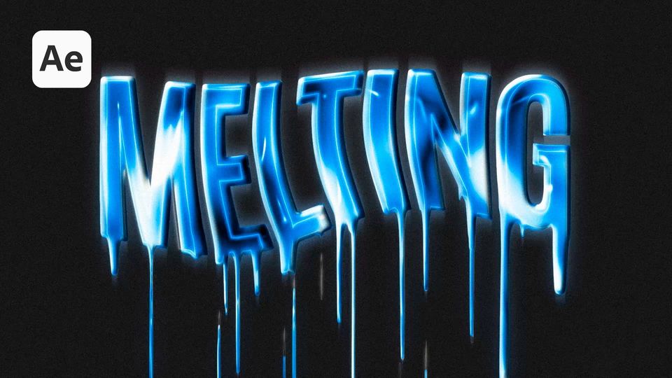 EasyEdit | Melting Glitch Typography Tutorial | Text Animation in After Effects